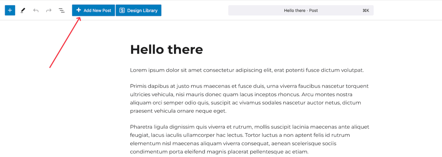 How To Add A Quick "Add New" Button To WordPress Gutenberg Editor Header? - WP Simple Hacks