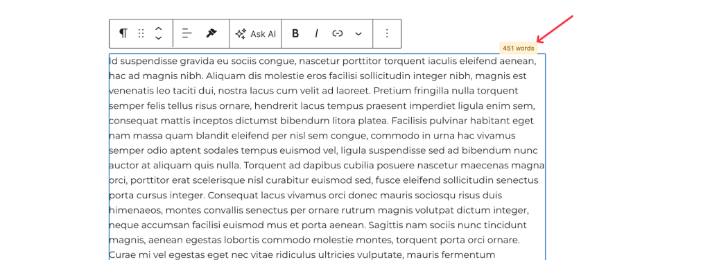 How to Add a Real-Time Word Count Overlay to WordPress Gutenberg Blocks? - WP Simple Hacks